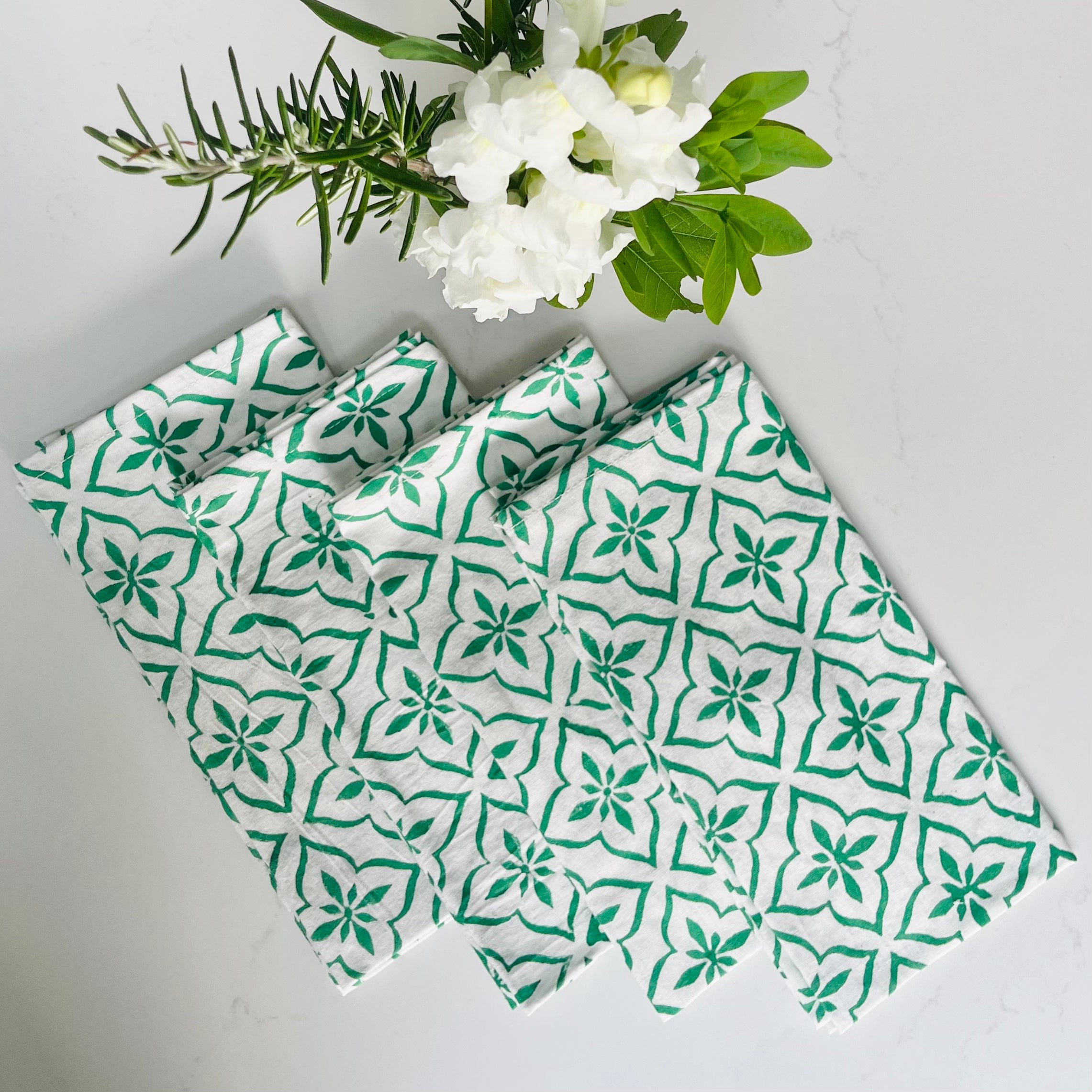 Block Print Napkins - Clover – Monica Pepper